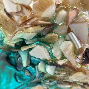 Ocean Turquoise and Green Swirled Resin and Crushed Shell - Etsy
