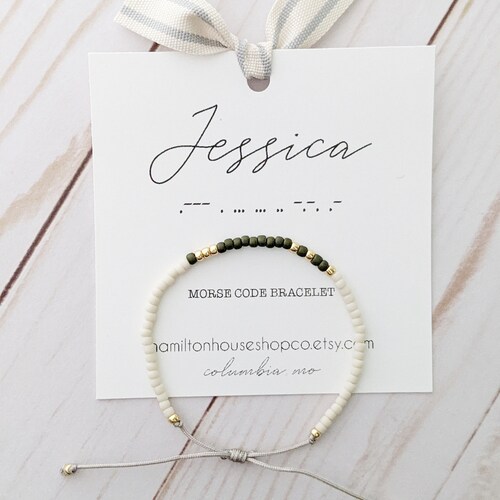 Personalized Morse Code Bracelet Custom Morse Code Bracelet - Etsy