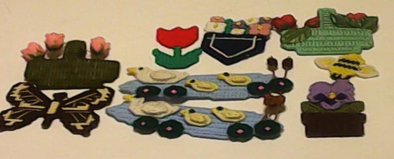 Handmade Spring Themed Plastic Canvas Magnets - Etsy