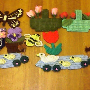 Handmade Spring Themed Plastic Canvas Magnets - Etsy