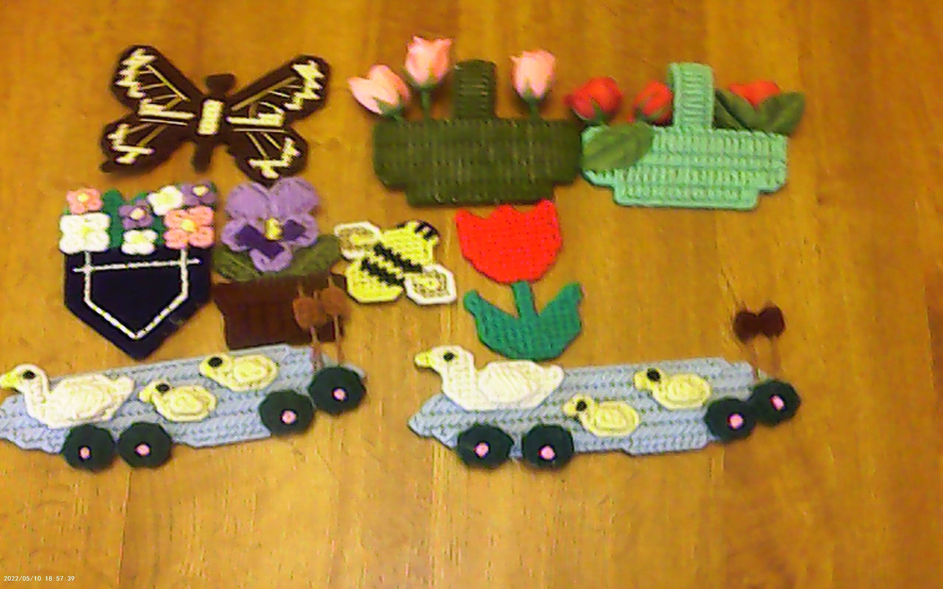 Handmade Spring Themed Plastic Canvas Magnets - Etsy