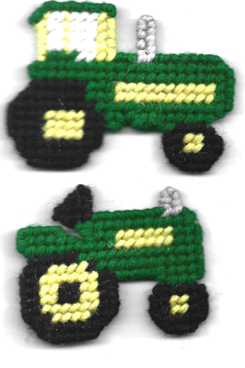 Handmade Plastic Canvas John Deere Tractor Refrigerator Magnets - Etsy