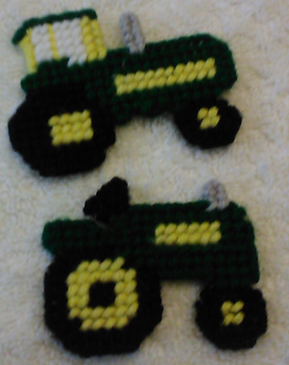 Handmade Plastic Canvas John Deere Tractor Refrigerator Magnets - Etsy