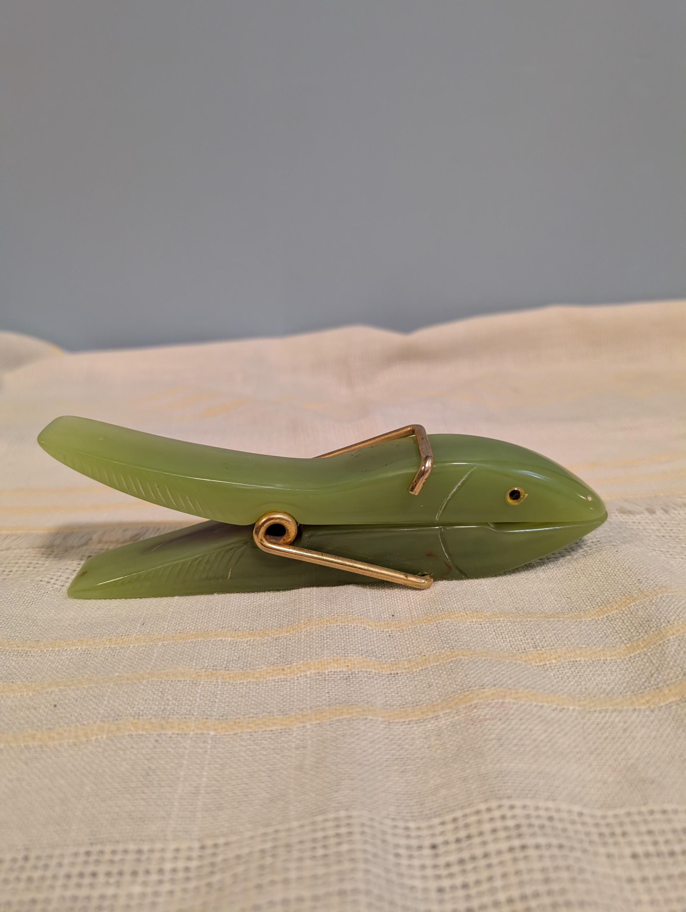 Extremely RARE Bakelite and Catalina Clip Fish Paper Clip - Clothes Pin ...
