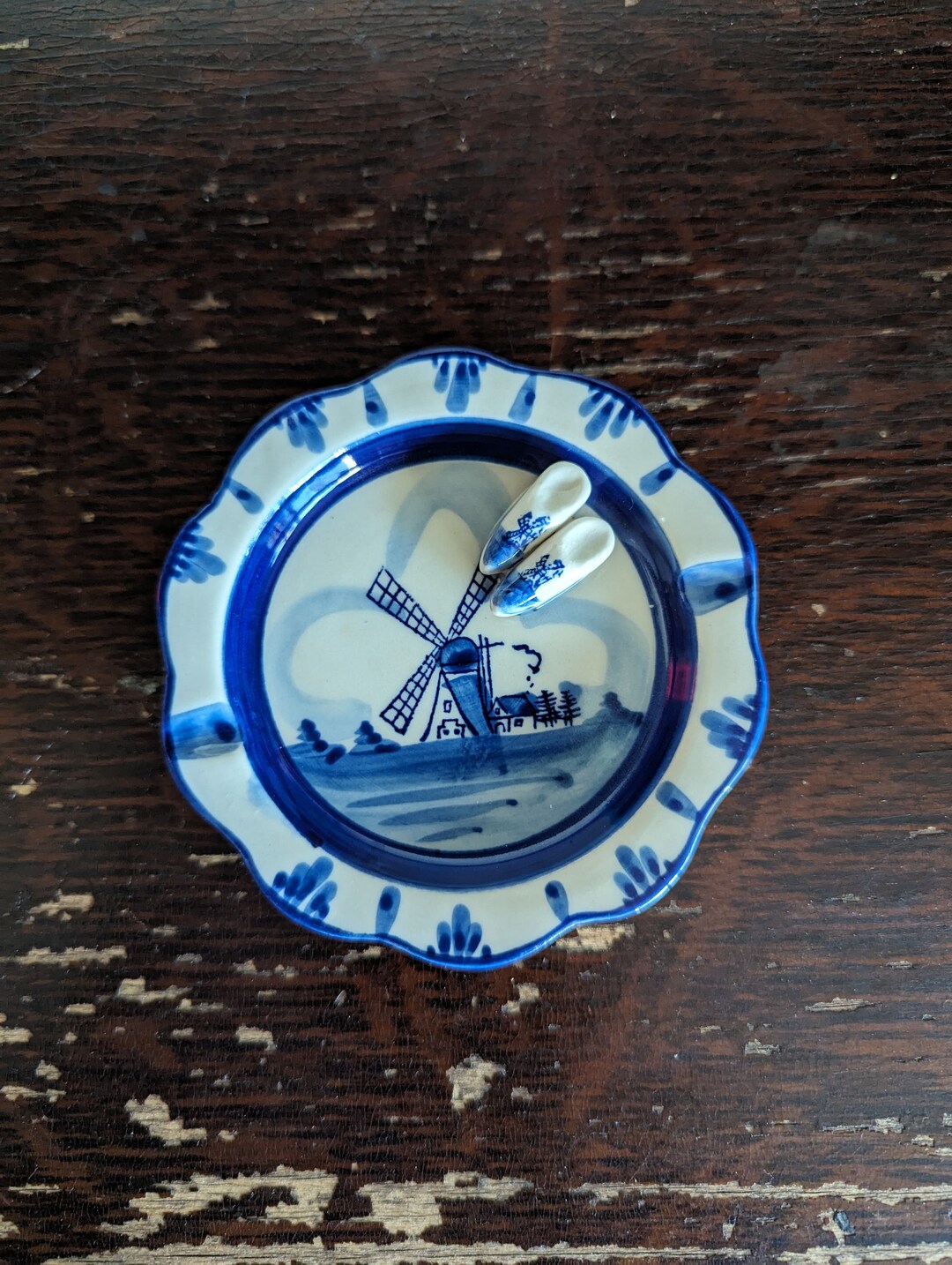 Vintage Hand Painted Delft Holland Ashtray or Dish With Clogs - Etsy