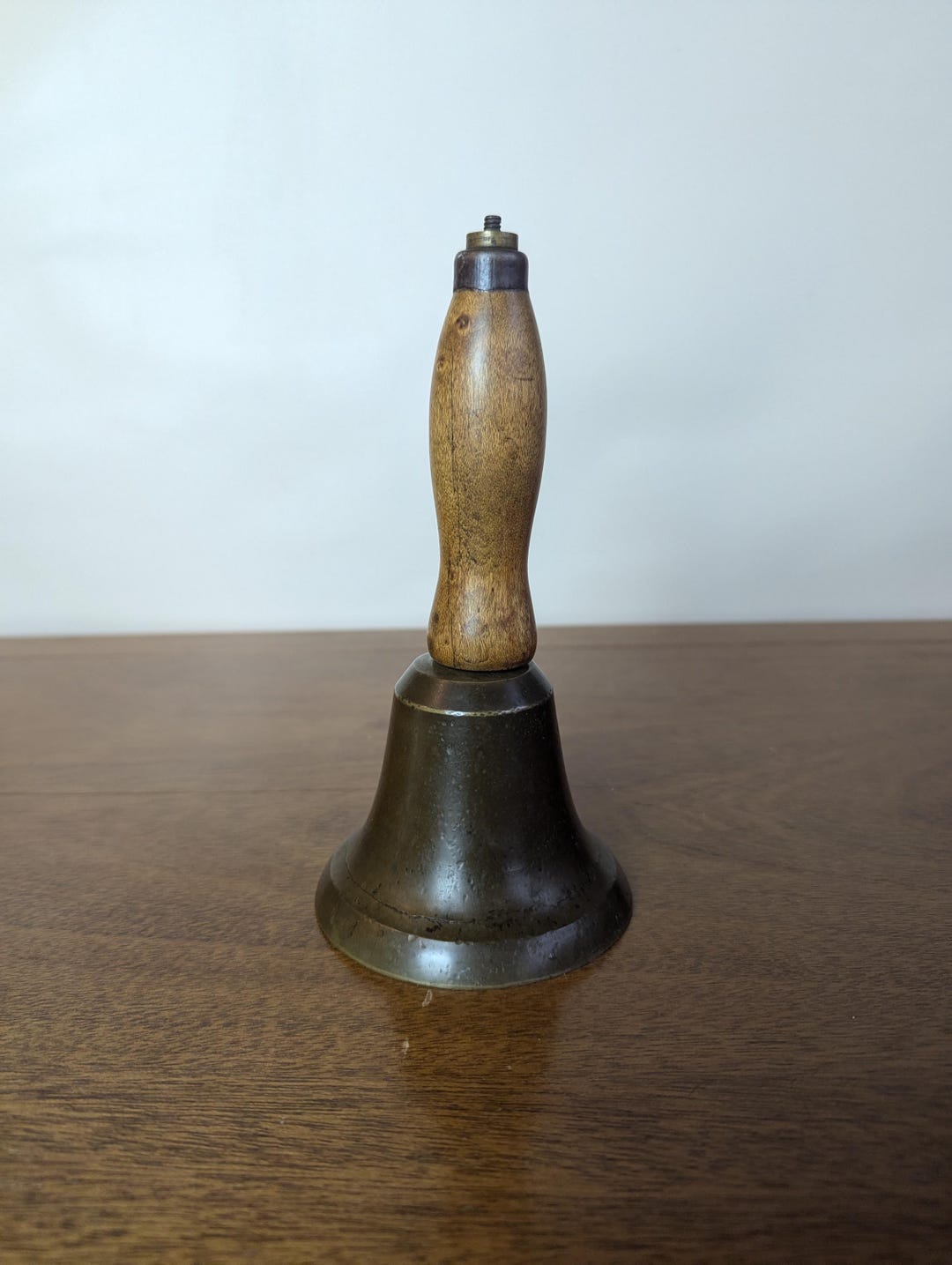 Vintage Handheld School Teachers Bell in Brass With Wood Handle - Etsy