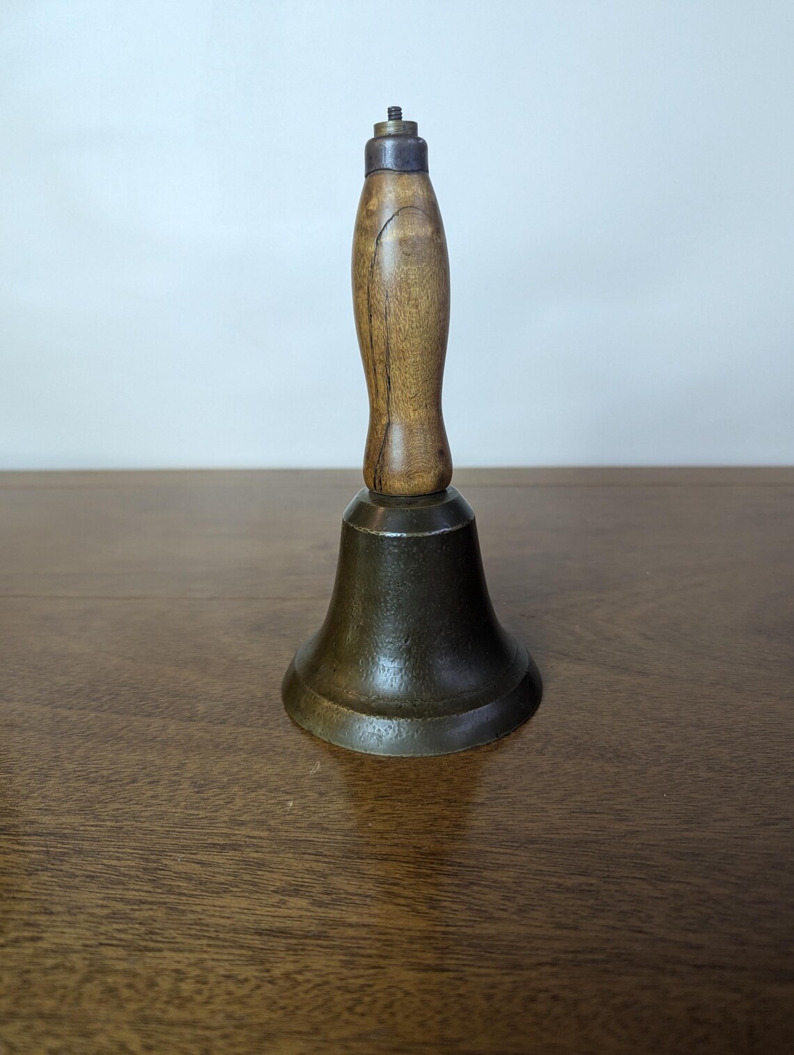 Vintage Handheld School Teachers Bell in Brass With Wood Handle - Etsy