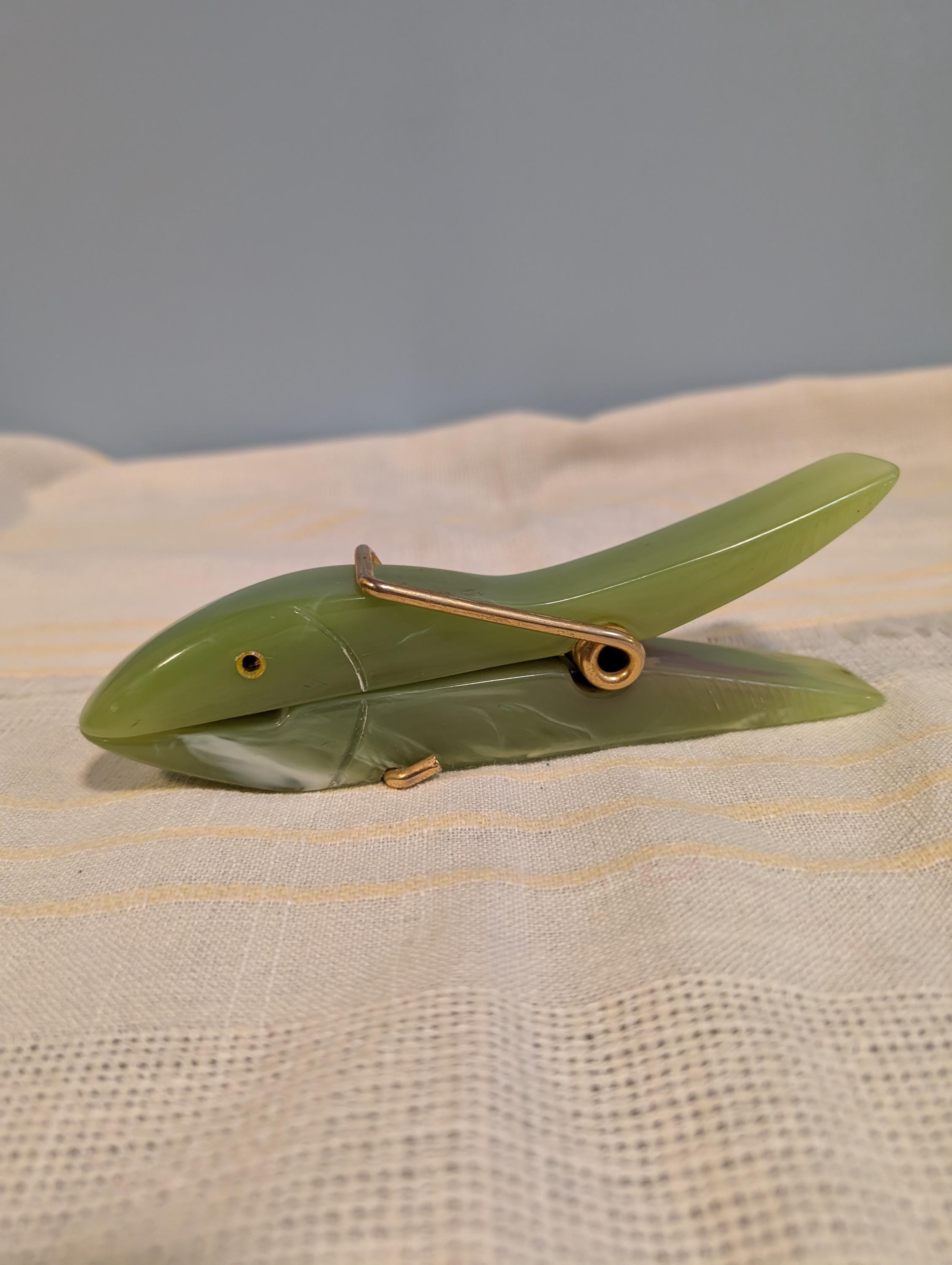 Extremely RARE Bakelite and Catalina Clip Fish Paper Clip - Clothes Pin ...