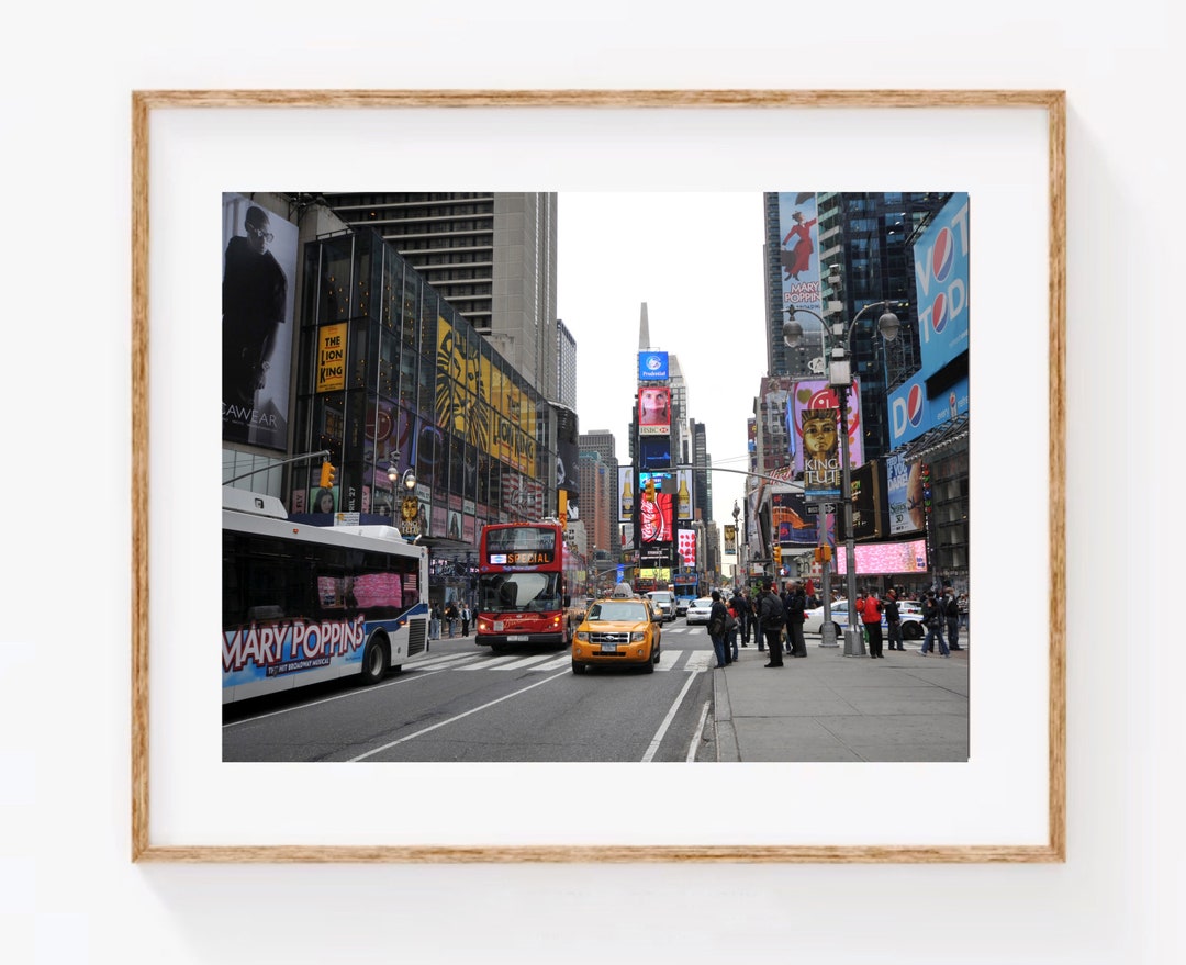 Times Square Digital Download, Colourful New York Printable Poster, NYC ...