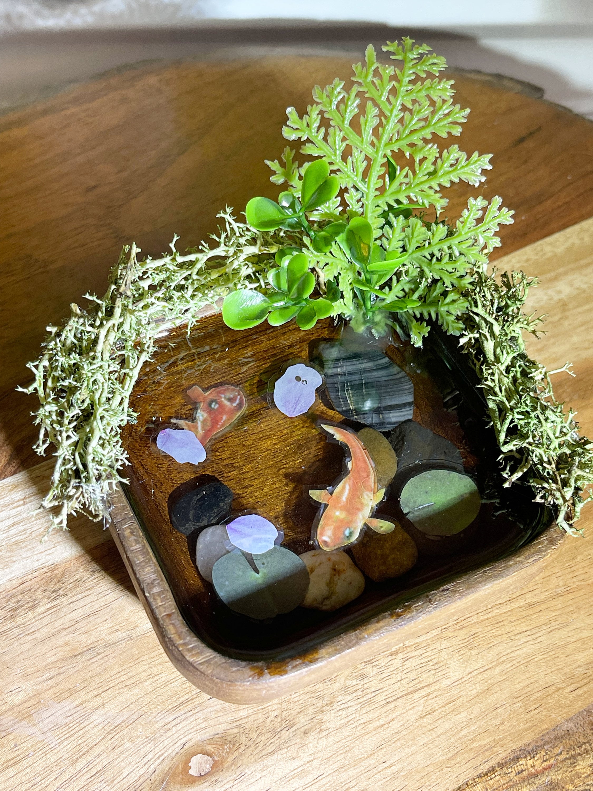 Resin Koi Pond Koi Pond, Fish Pond, Handmade Resin Koi Pond, Handmade ...