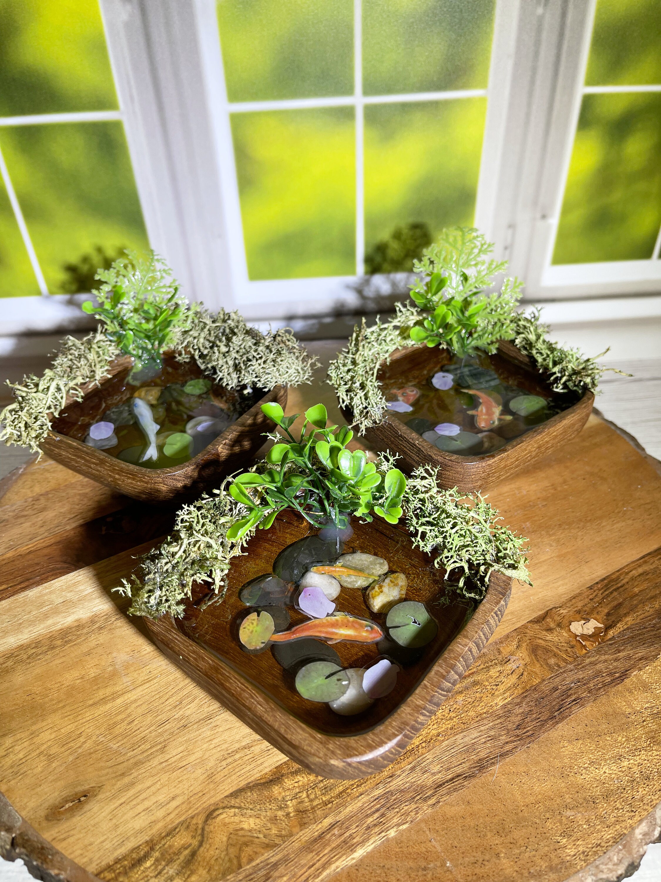 Resin Koi Pond Koi Pond, Fish Pond, Handmade Resin Koi Pond, Handmade ...