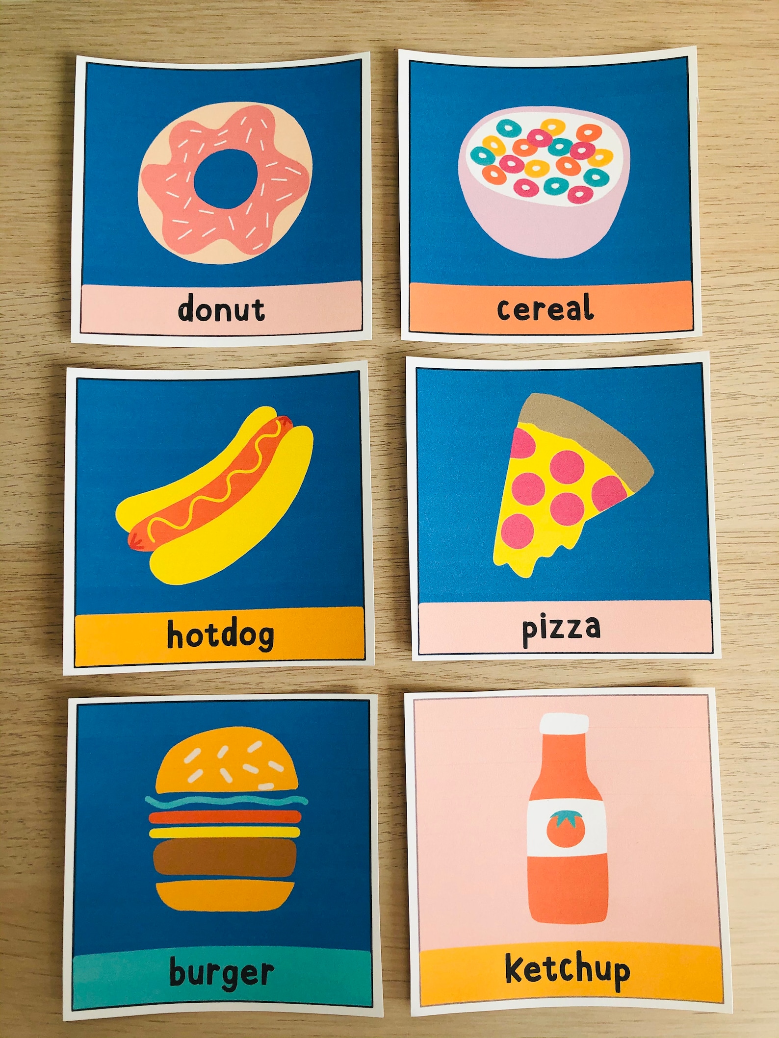 Food Flashcards 41 Digital Download PDF Printable | Etsy