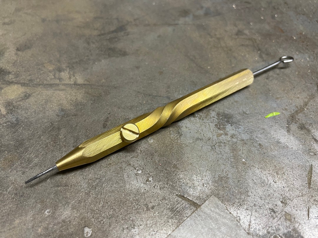 CBW9T Hand Poke Brass Pen Pencil Tool Tattoo Holder Needle - Etsy