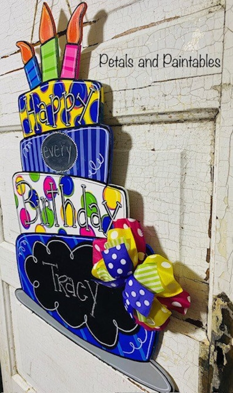 Birthday Cake Door Hanger, Student Celebration, Birthday Party, Teacher ...