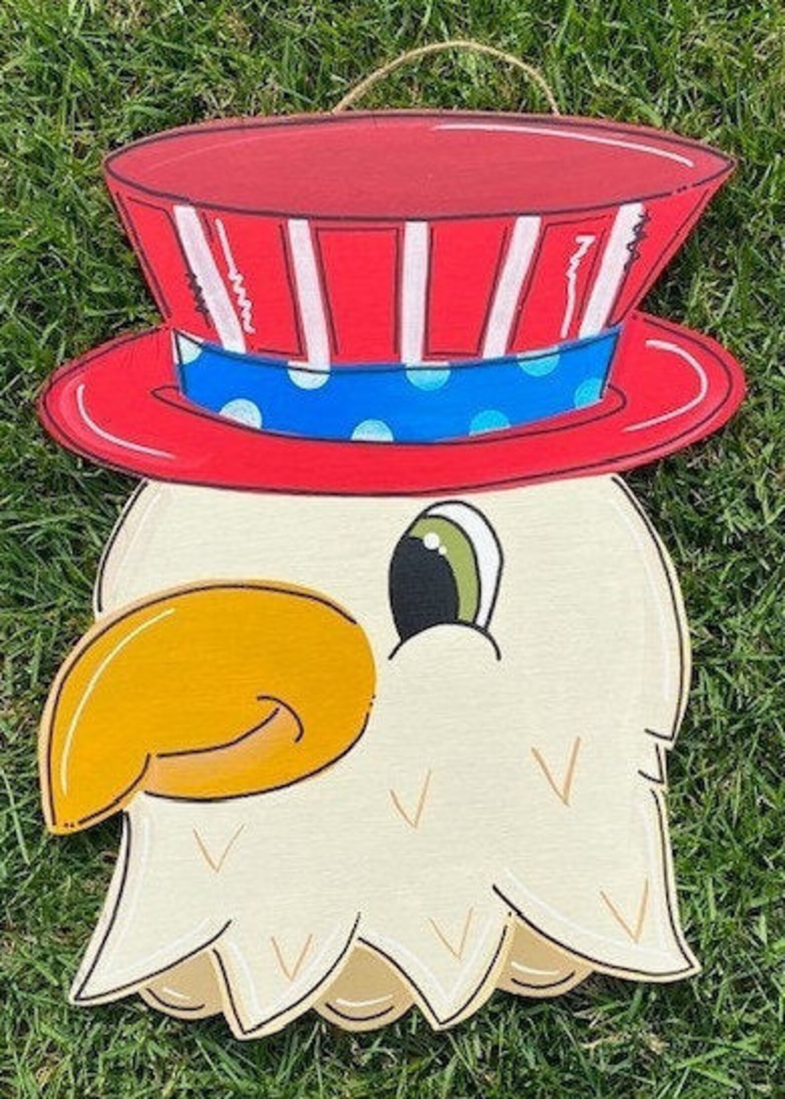 Eagle Head Door Hanger, 4th of July Sign, Patriotic Door Hanger ...