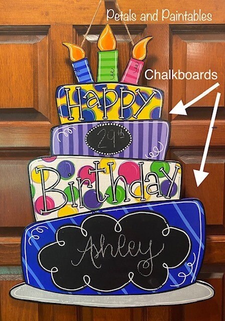 Birthday Cake Door Hanger, Student Celebration, Birthday Party, Teacher ...
