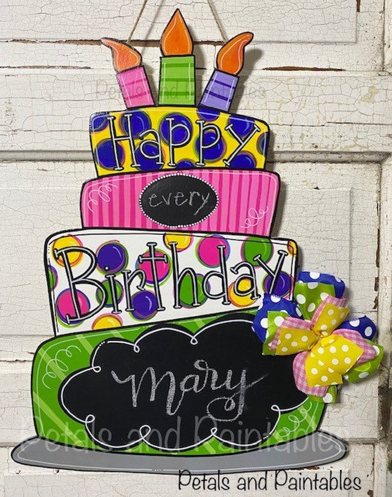 Birthday Cake Door Hanger, Student Celebration, Birthday Party, Teacher ...