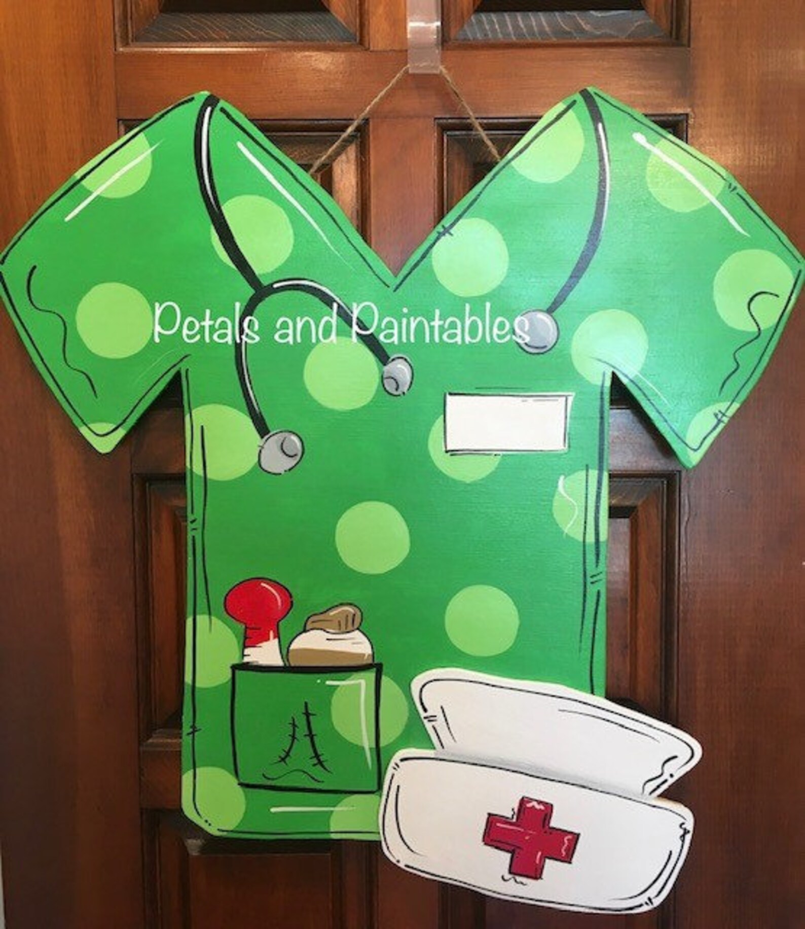 Scrub Top Door Hanger, Nurse Scrub Top, Lab Tech, Respiratory Tech ...