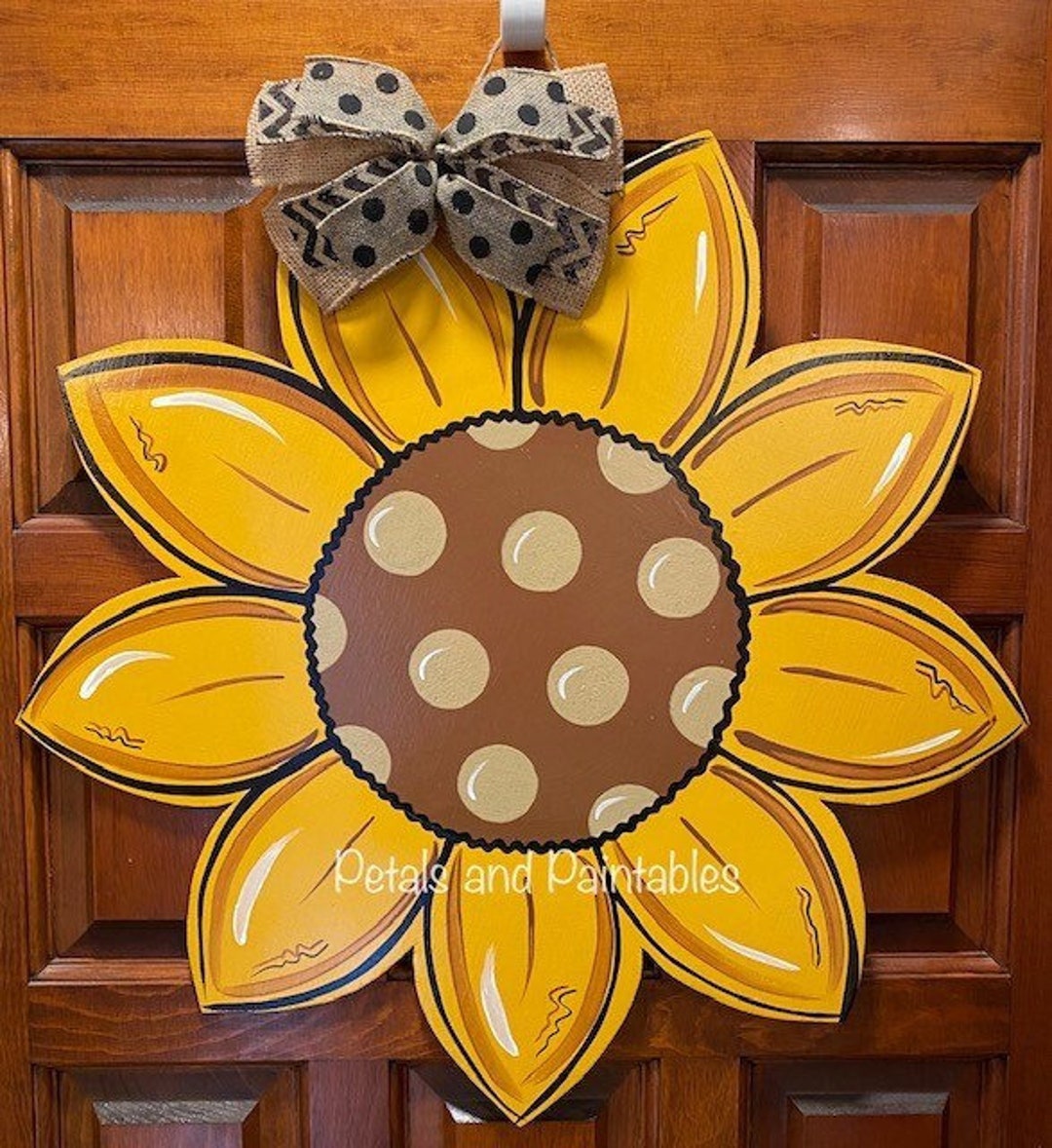 Sunflower Door Hanger, Sunflower Wall Decor, Summer or Fall Door Hanger ...
