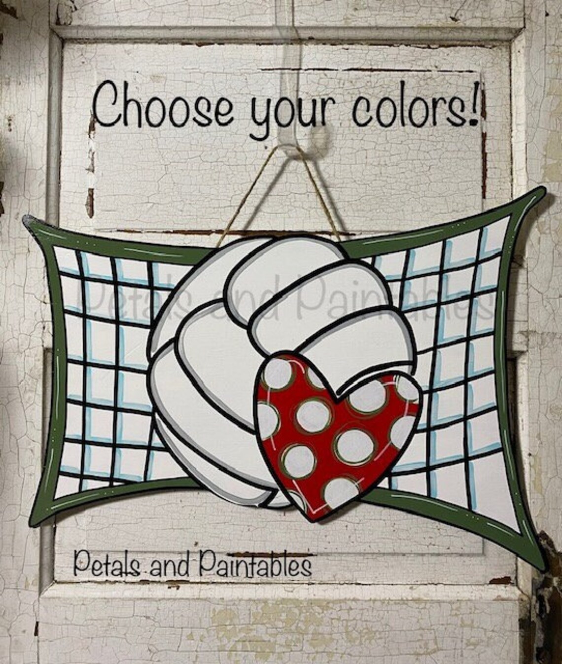 Volleyball Door Hanger, Volleyball Player Sign - Etsy