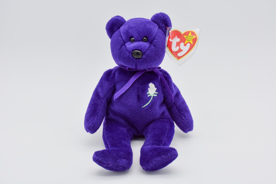 Princess Diana Beanie Baby Ty Beanie Baby Rare Purple With White Rose ...