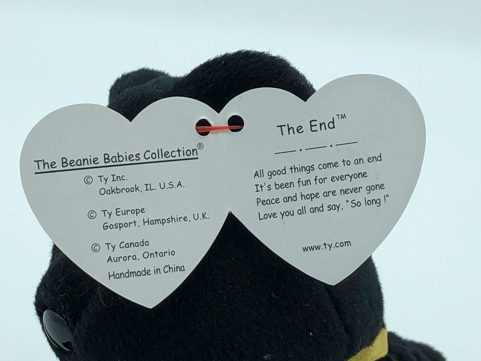 The End Ty Beanie Baby Rare With Production Error Noted in Description ...
