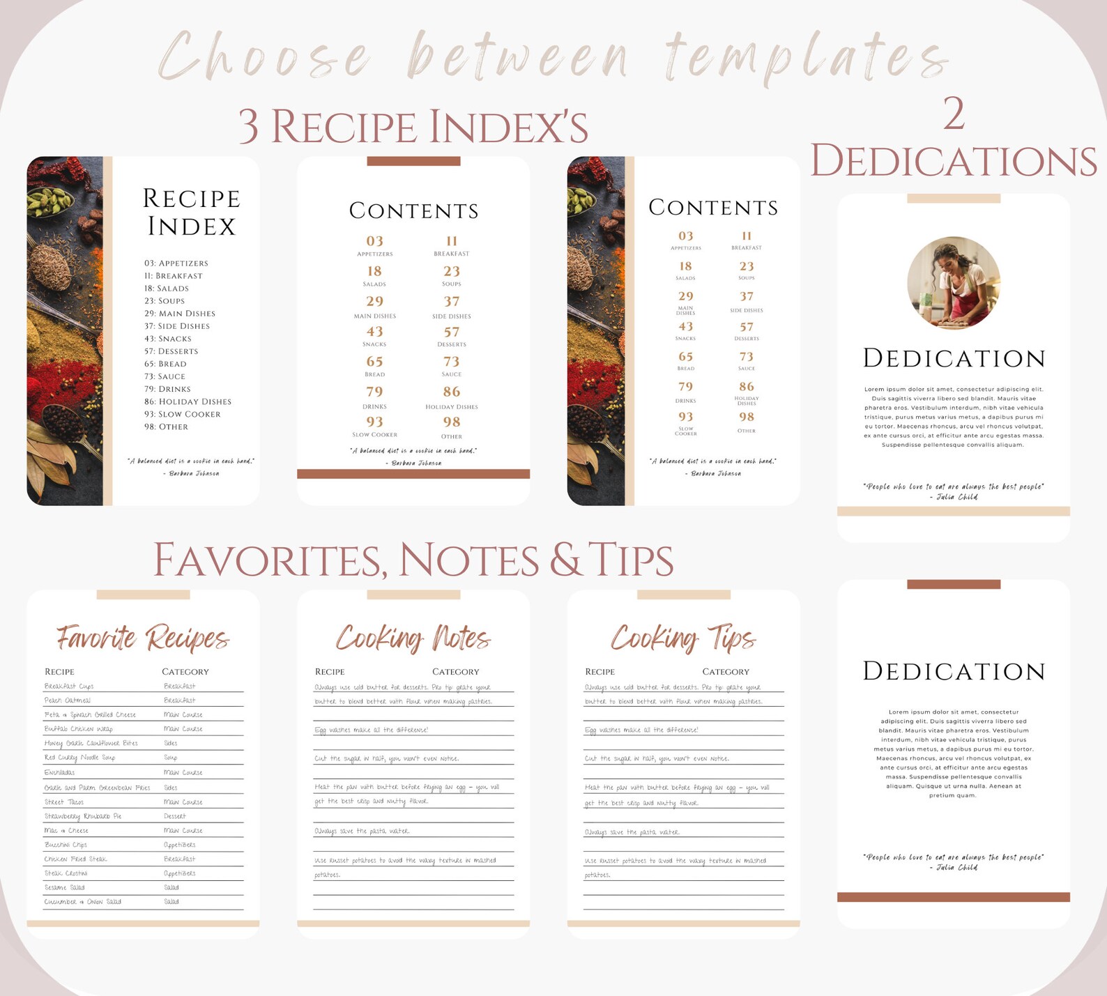 DIY Recipe Cookbook Template | Canva, Food Quotes (digital Download) - Etsy