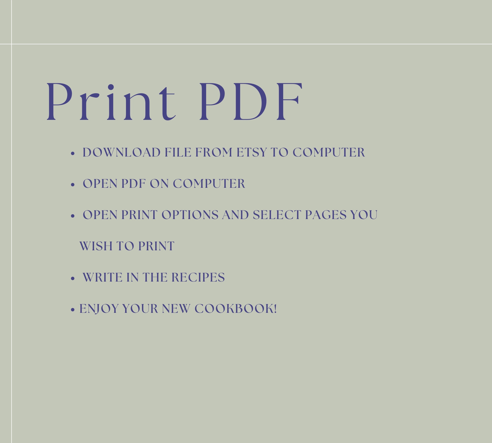 French Version of Printable Cookbook Template | Digital Recipe Book ...