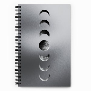 Moon Phases Spiral Notebook - Dot Journal - Etsy