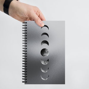 Moon Phases Spiral Notebook - Dot Journal - Etsy
