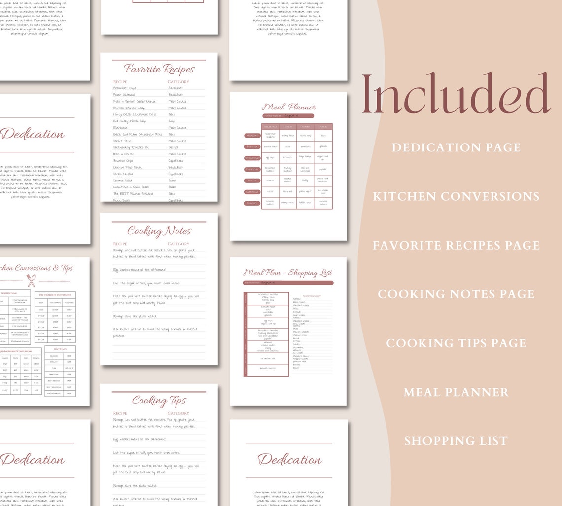 7 Cookbook Templates With Colors | Fully Customizable With Canva ...