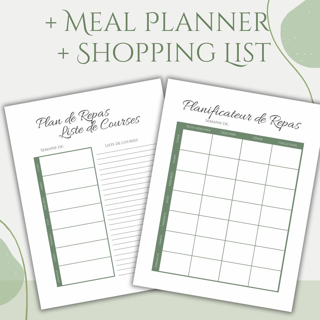 French Cookbook Template | Printable Recipe Book (digital Download) - Etsy