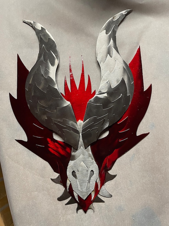 Red Dragon Metal Wall Art - Etsy