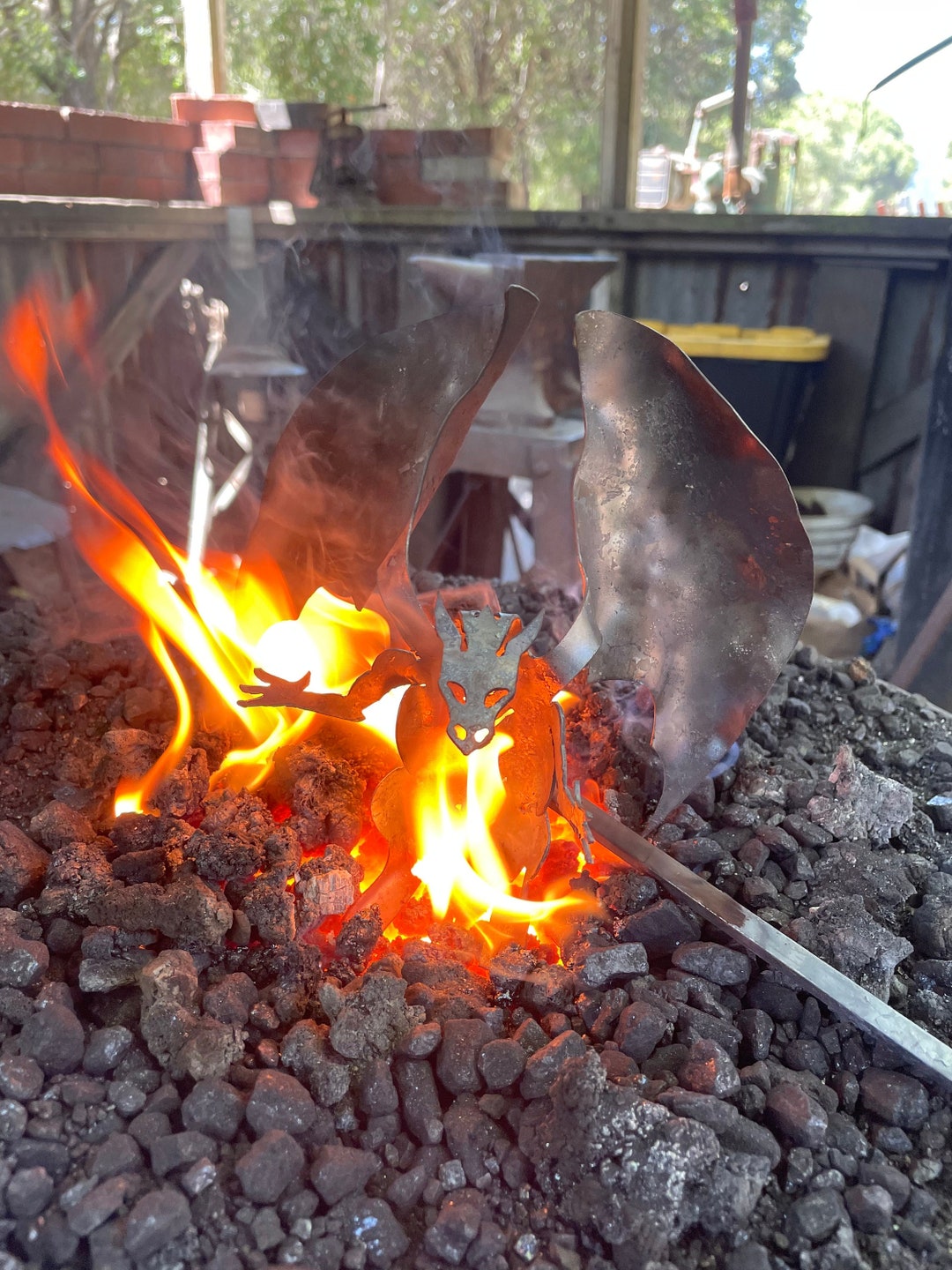 Metal Dragon Sculpture Hand Forged - Etsy