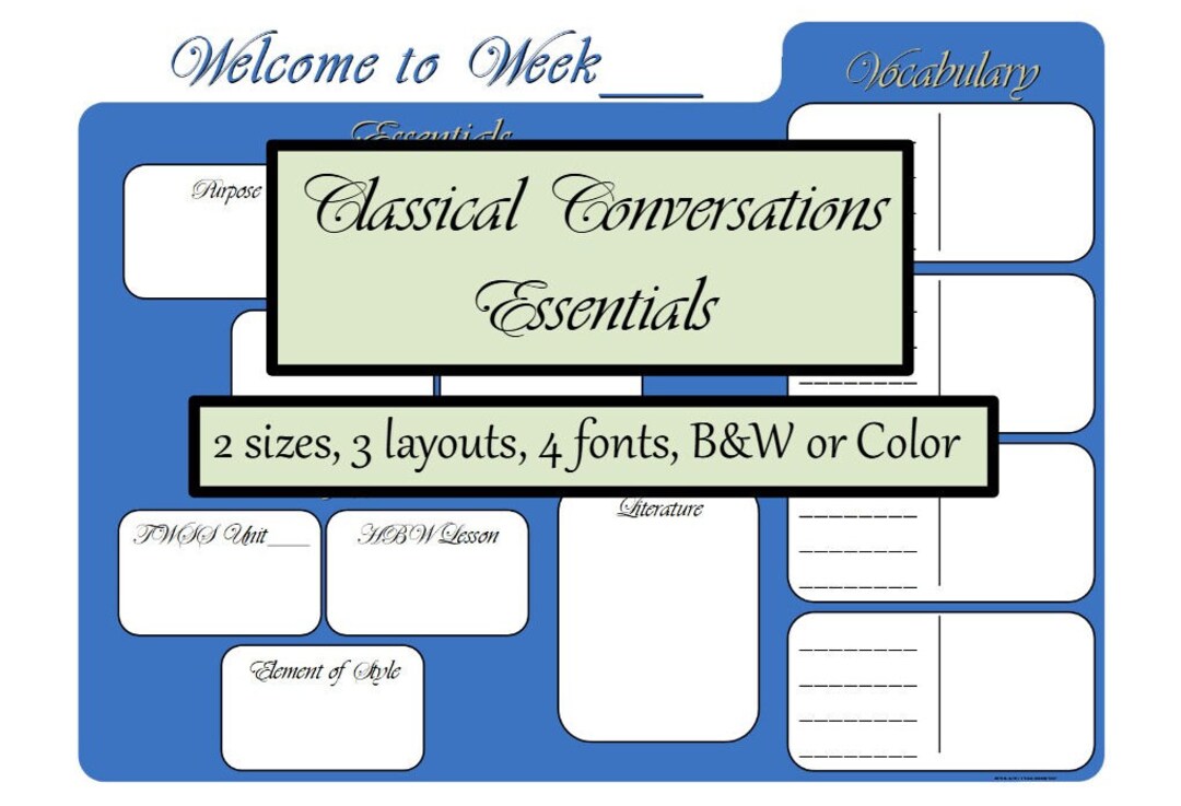 Essentials - Classical Conversations - Etsy