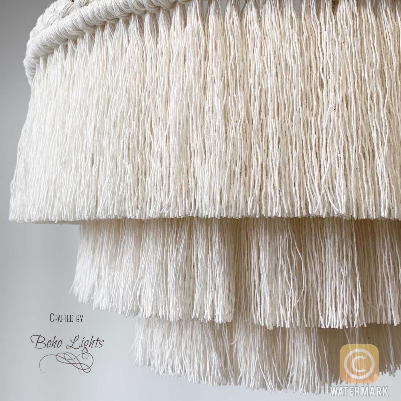 Boho Light Fixture Fringe Chandelier Cotton Fringe Pendant - Etsy
