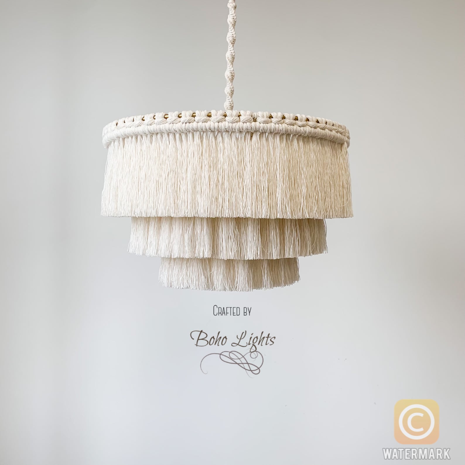 Boho Light Fixture Fringe Chandelier Cotton Fringe Pendant - Etsy
