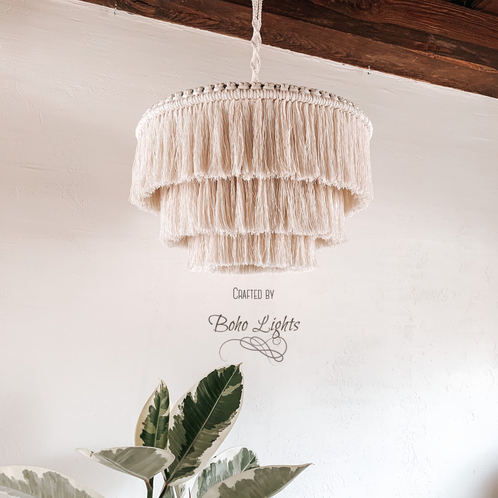 Boho Light Fixture Fringe Chandelier Cotton Fringe Pendant - Etsy