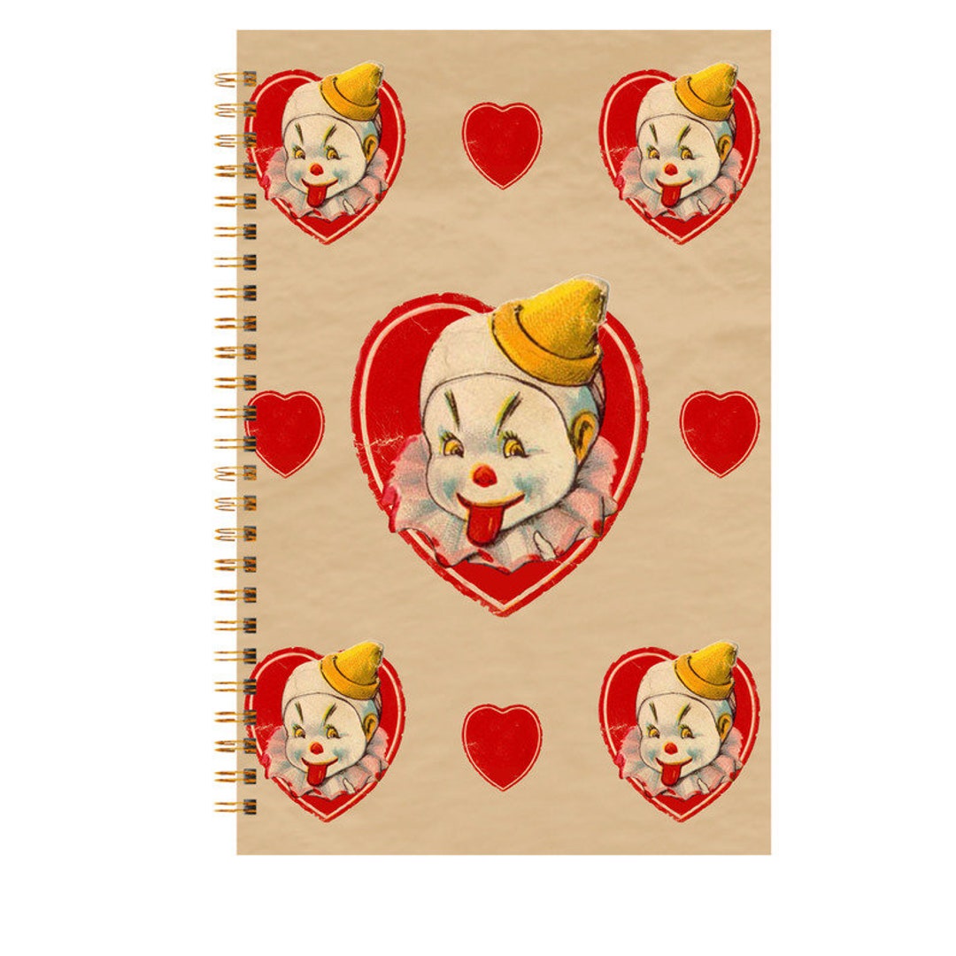 Baby Clown Heart Valentine's Day Notebook - Etsy