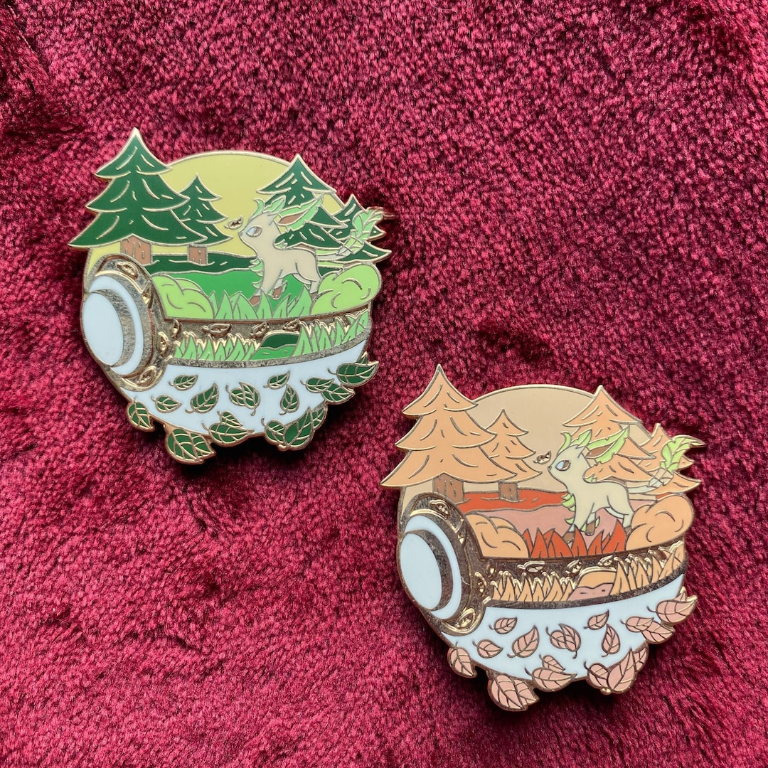 Leafeon Terrarium - Hard Enamel Pin - Etsy