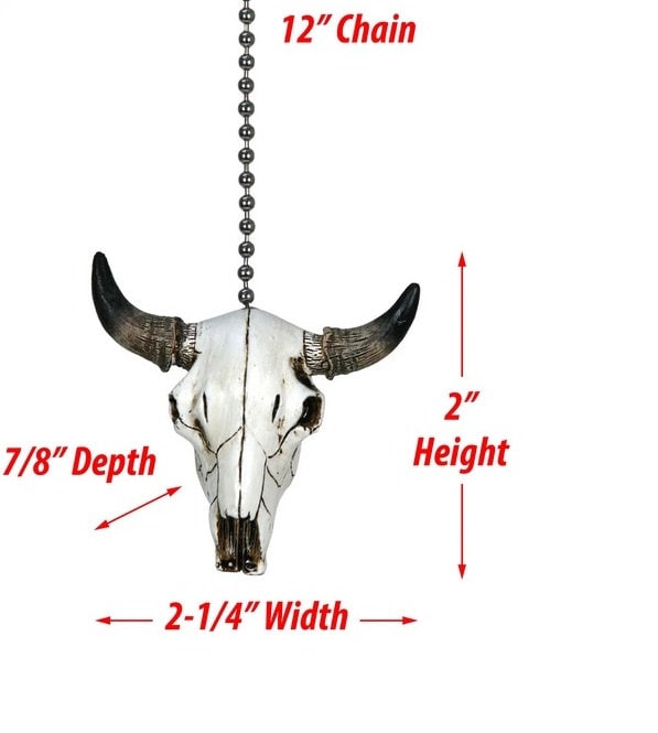 Steer Skull Ceiling Fan Pull Chain - Etsy