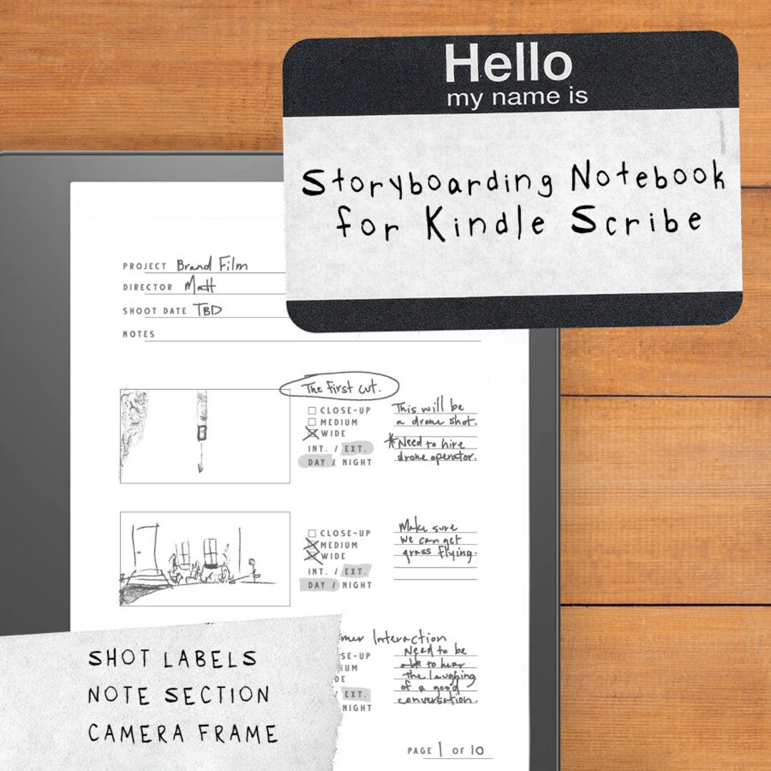 Digital Storyboarding Notebook for Kindle Scribe - Instant Download - Etsy