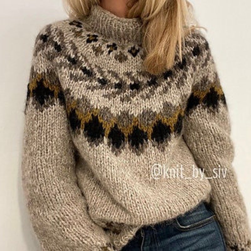 Knitted Fox Sweater Womens - Etsy