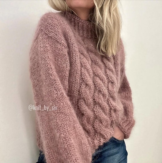 ENGLISH KNITTING PATTERN: Braiddream Sweater - Etsy ENGLISH KNITTING PATTERN: Braiddream Sweater - Etsy