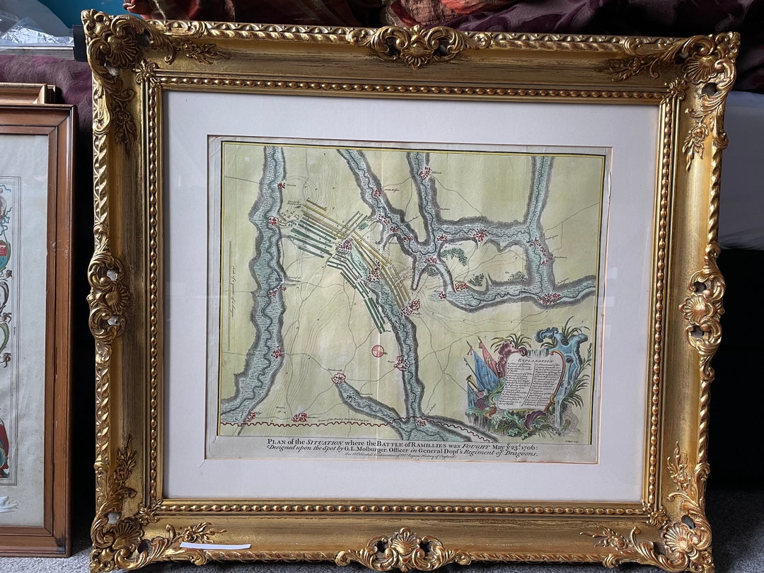 Battle of Ramilles Battle Plan Map Hand Coloured Original - Etsy
