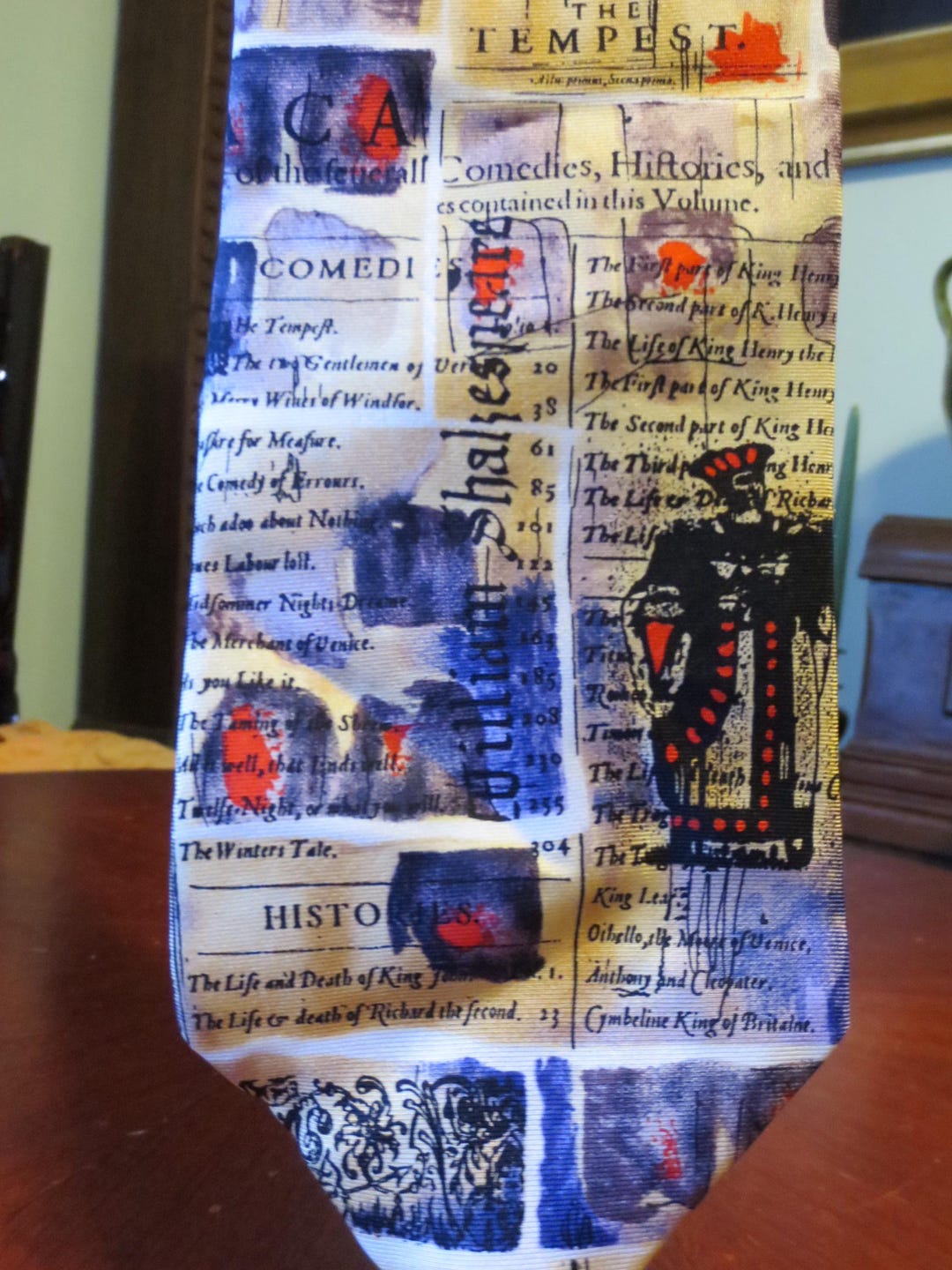 1980's Vintage Silk Tie "shakespeare" by Alynn Neckwear - Etsy