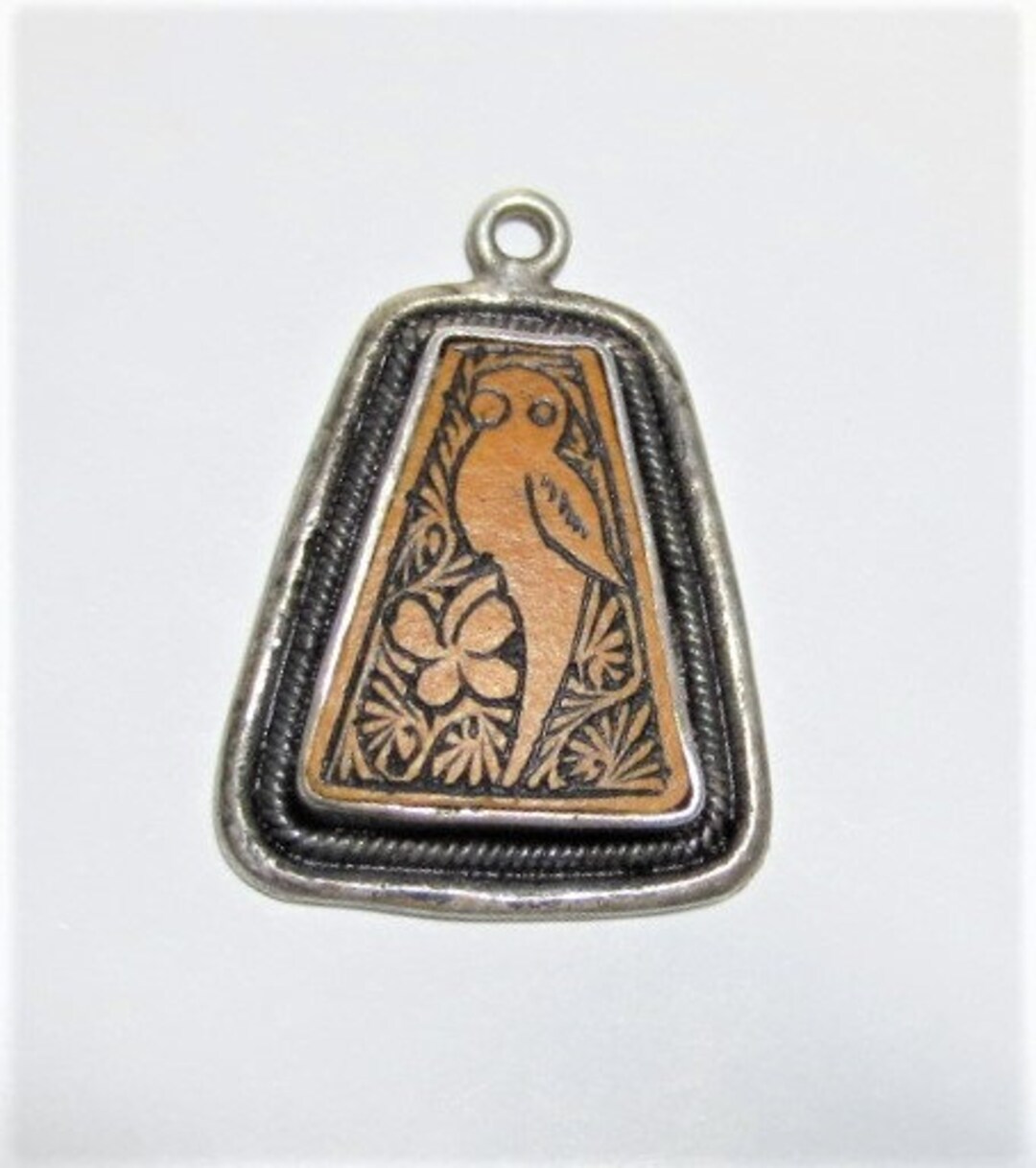 Little Mayan Parrot Pendant in Silver and Wood. Very Cute. Mexico ...