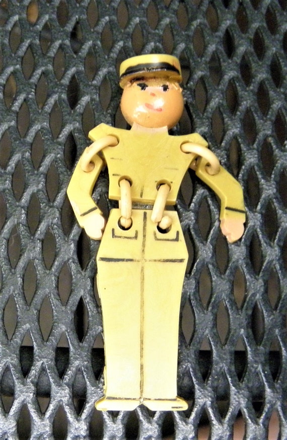 ww2 articulated soldier pin - Gem