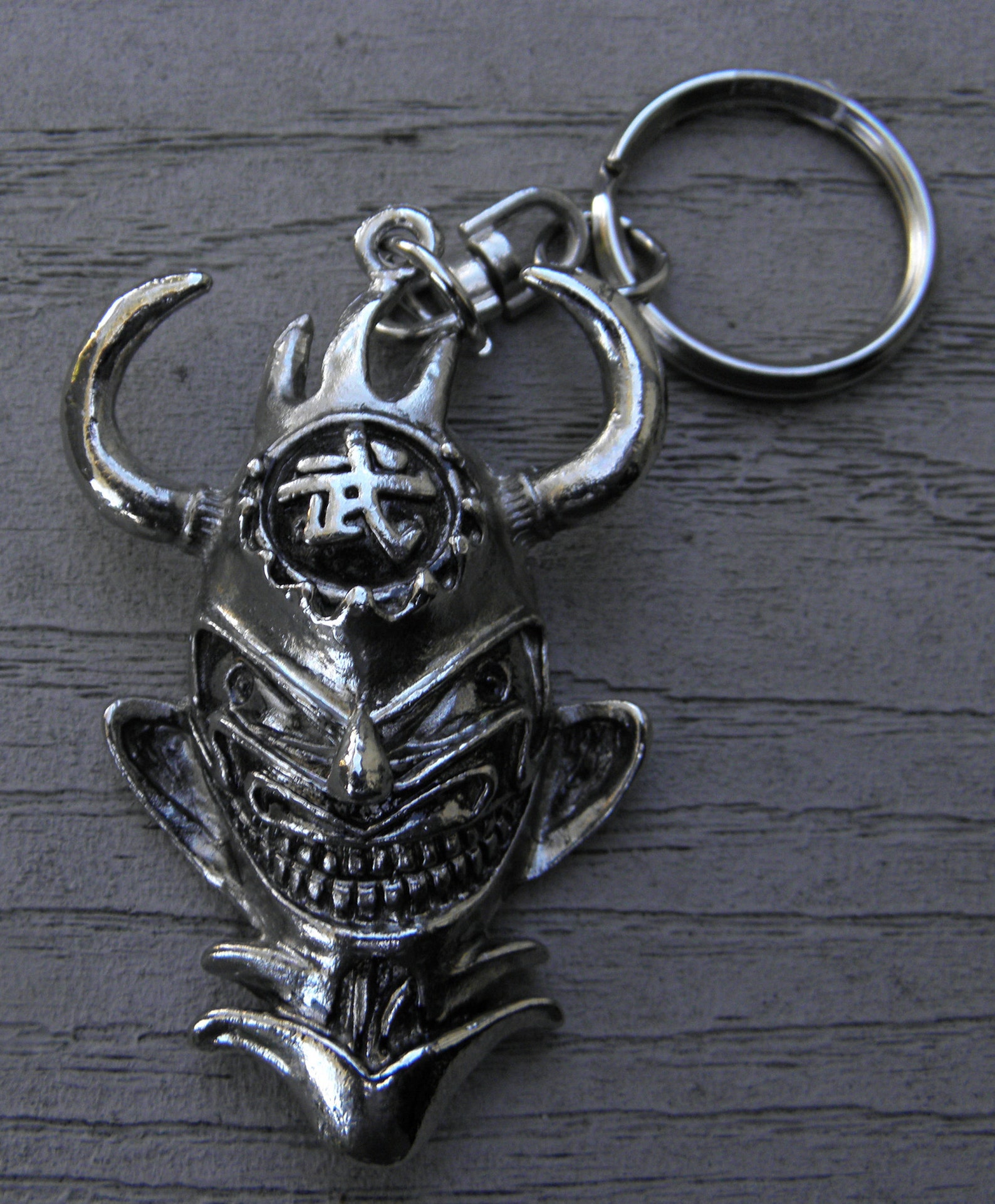 Funky Demon Keychainchinese Grinning Devilchrome - Etsy