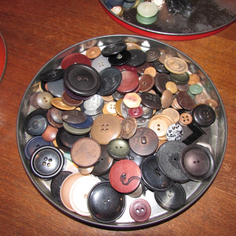 Antique Button Box - Etsy